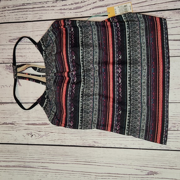 Kona Sol | Swim | Nwt Kona Sol Multi Colored Tankini Swim Top With Sewn ...